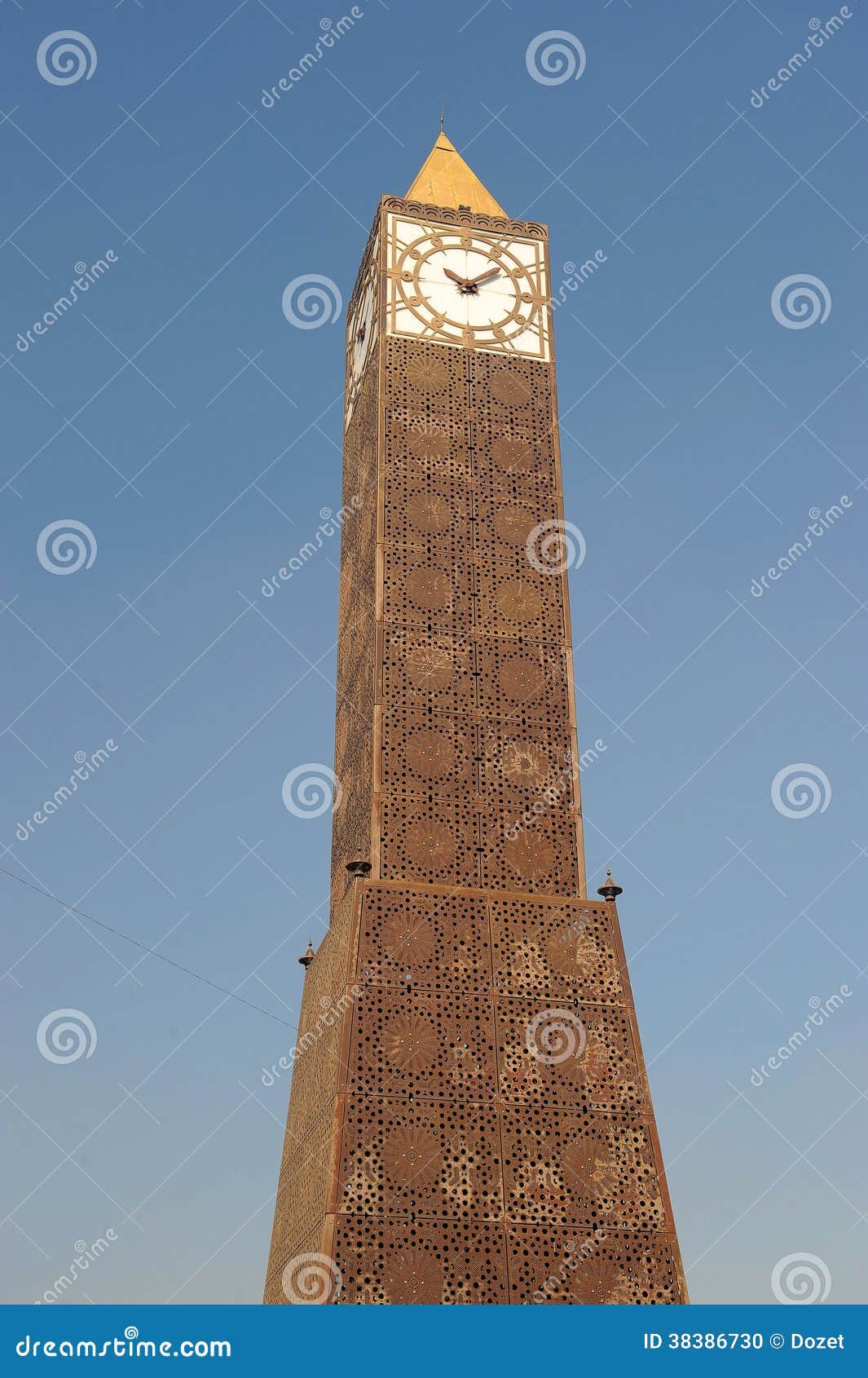 Tunis clock tower stock photo. Image of africa, tunis - 38386730