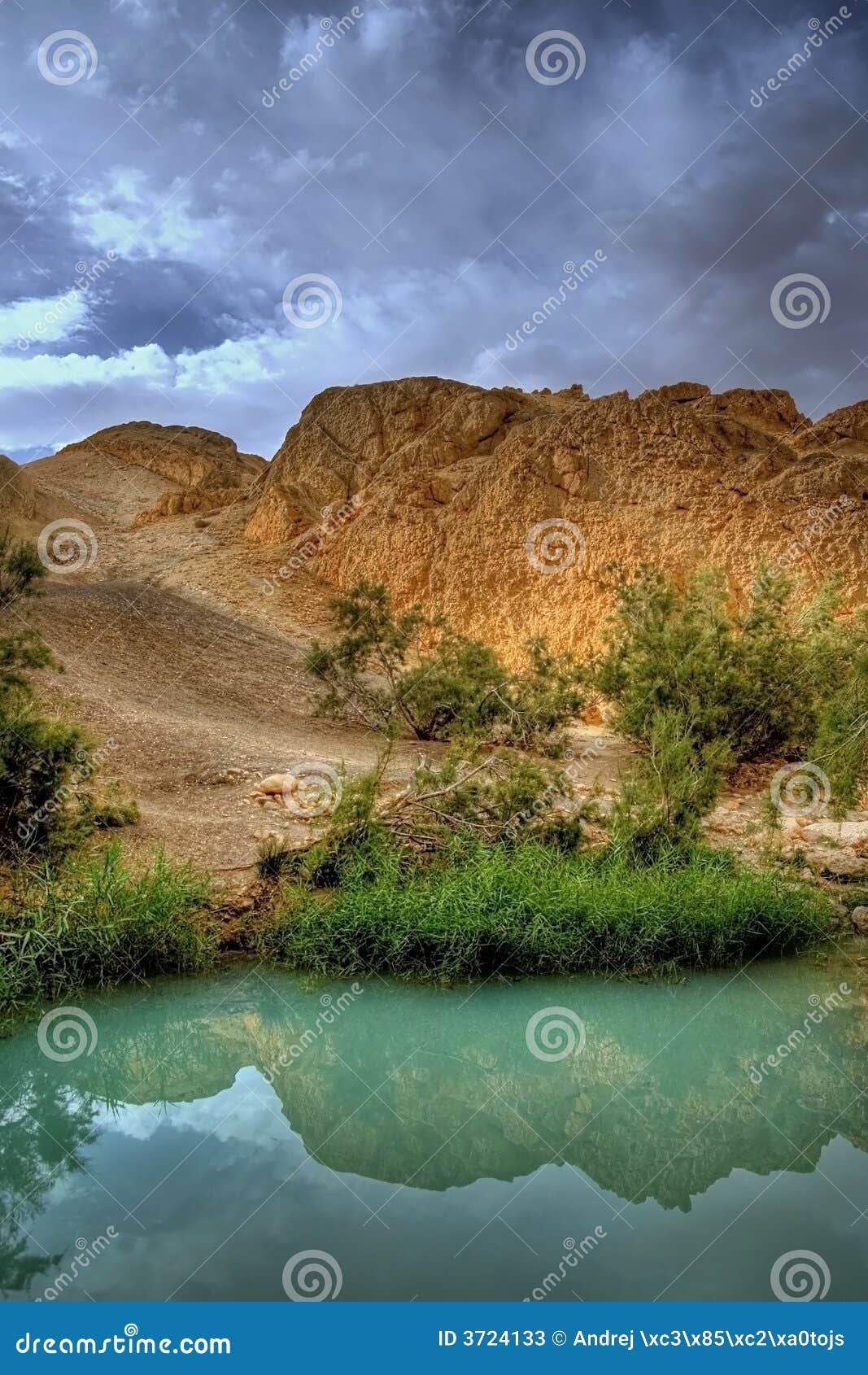 Tunisia mountian oasis stock image. Image of clouds, chebika - 3724133