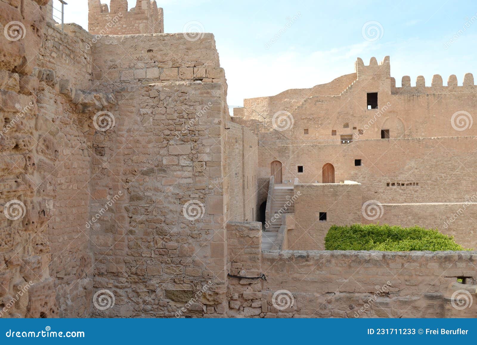 Tunisia a Ribat Former Medieval Castle in Arabic Style Stock Image ...