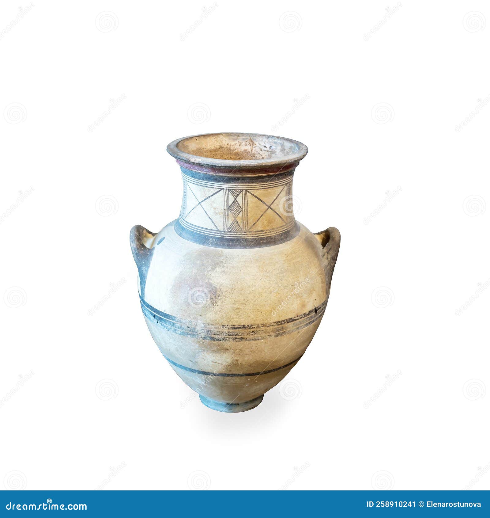 Tunisian clay amphora. stock image. Image of amphora - 258910241