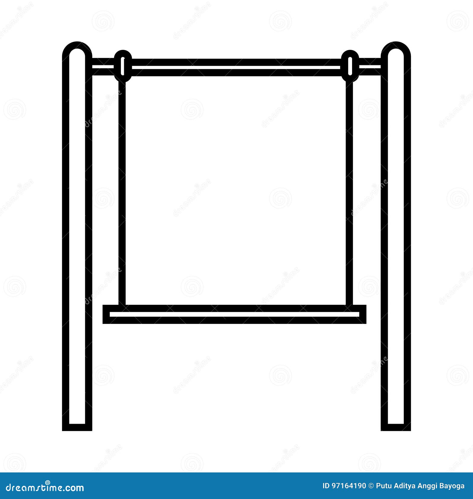 Tunn linje gungasymbol vektor illustrationer. Illustration av ...