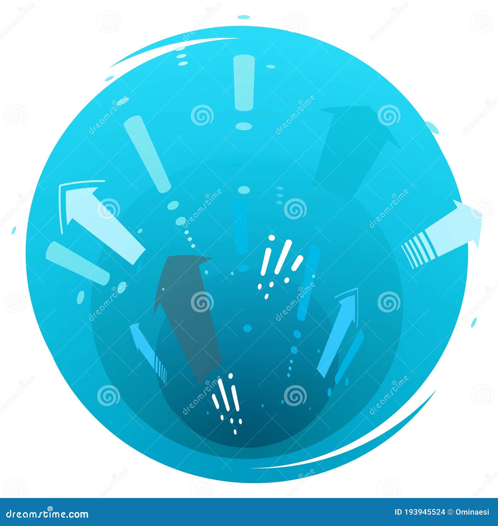 A Set Of Arrows, Pointers Depicted Brush Strokes. 12 El Cartoon Vector ...