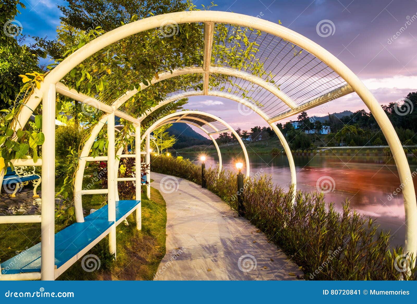 Tunnel Arch Steel Pathway Beautiful Stock Image - Image of arch ...
