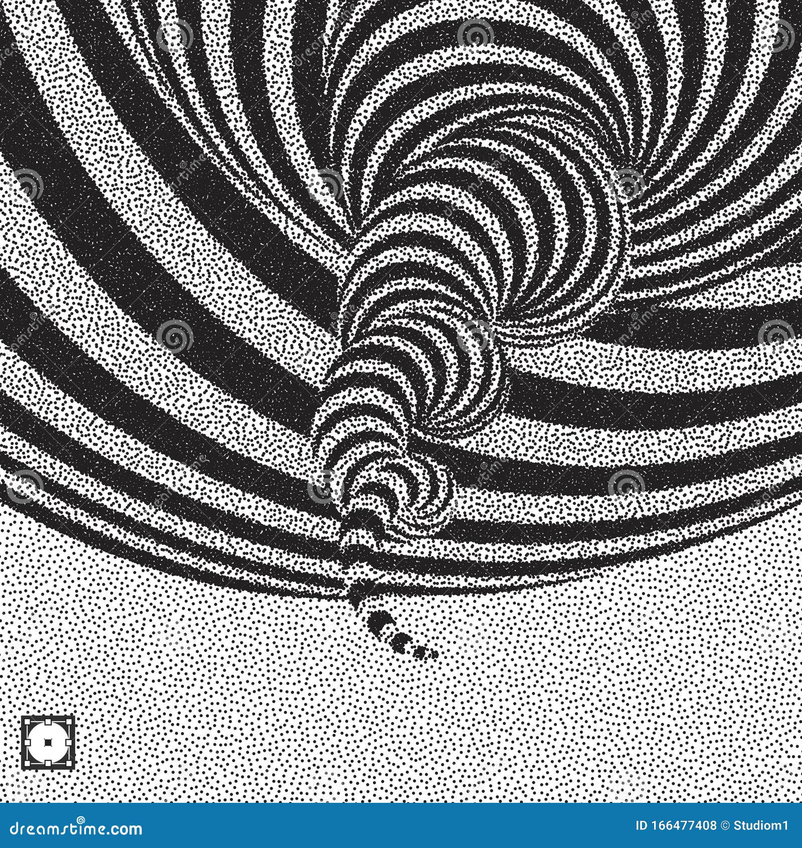 Pointillism Black And White