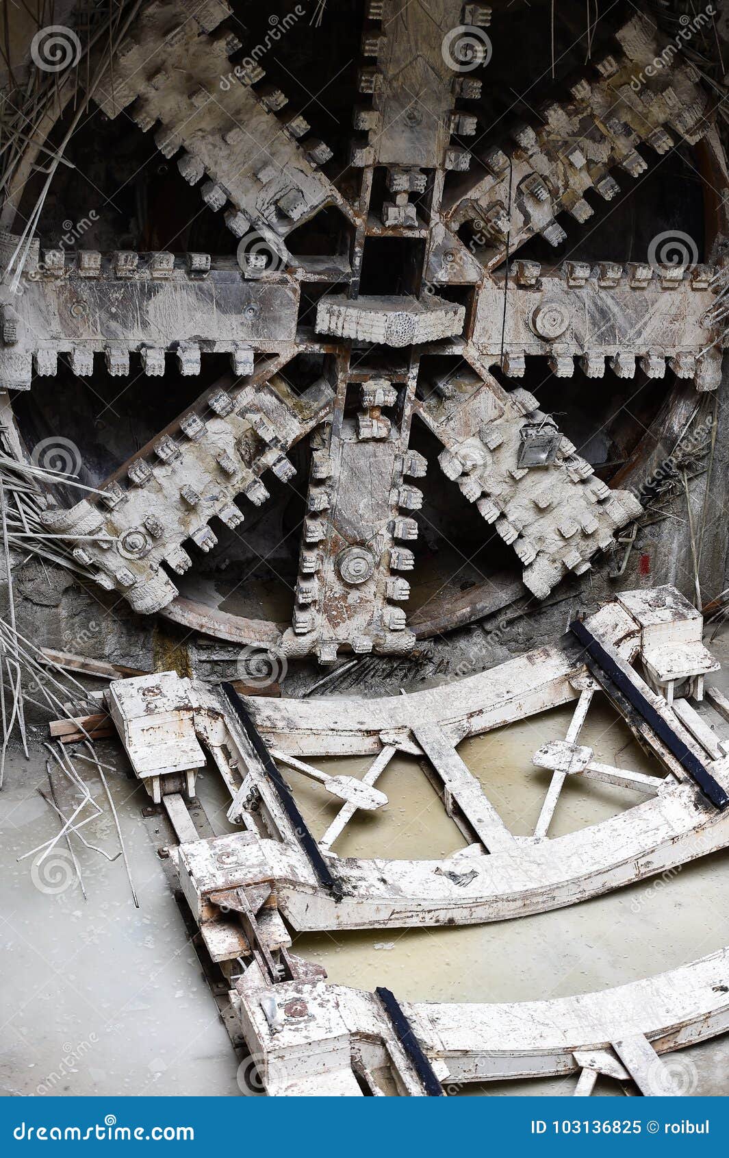 Tunnel Boring Machine in Action Stock Image - Image of machinery ...