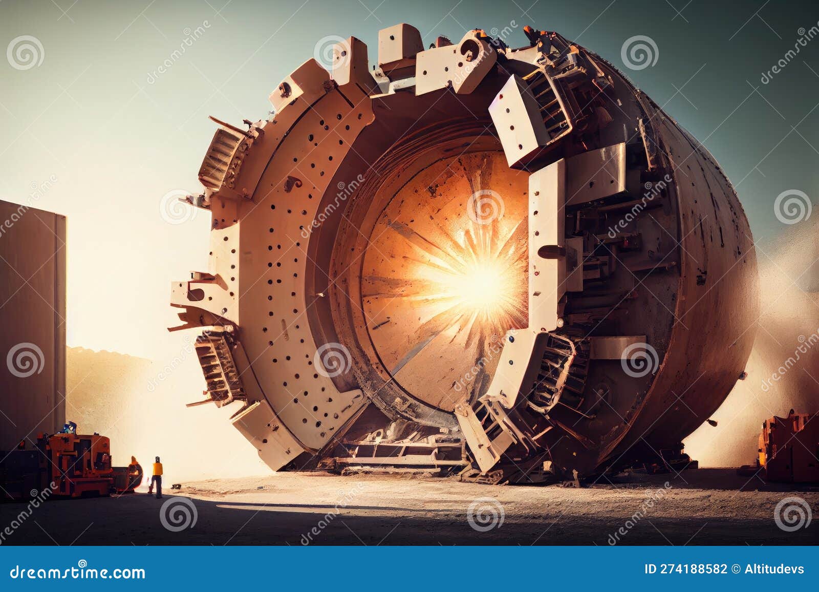 Tunnel Boring Machine, Breaking through the Final Wall of a Tunnel ...