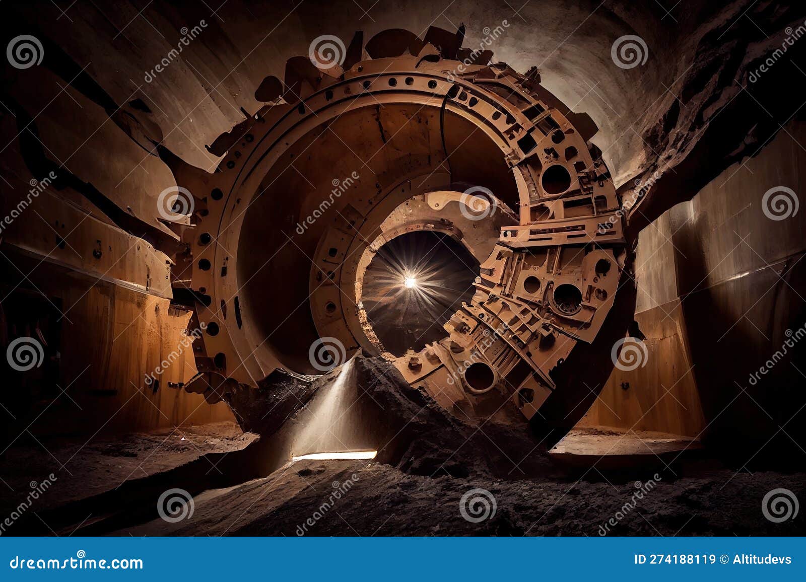 Tunnel Boring Machine, Slowly and Methodically Chewing through the ...
