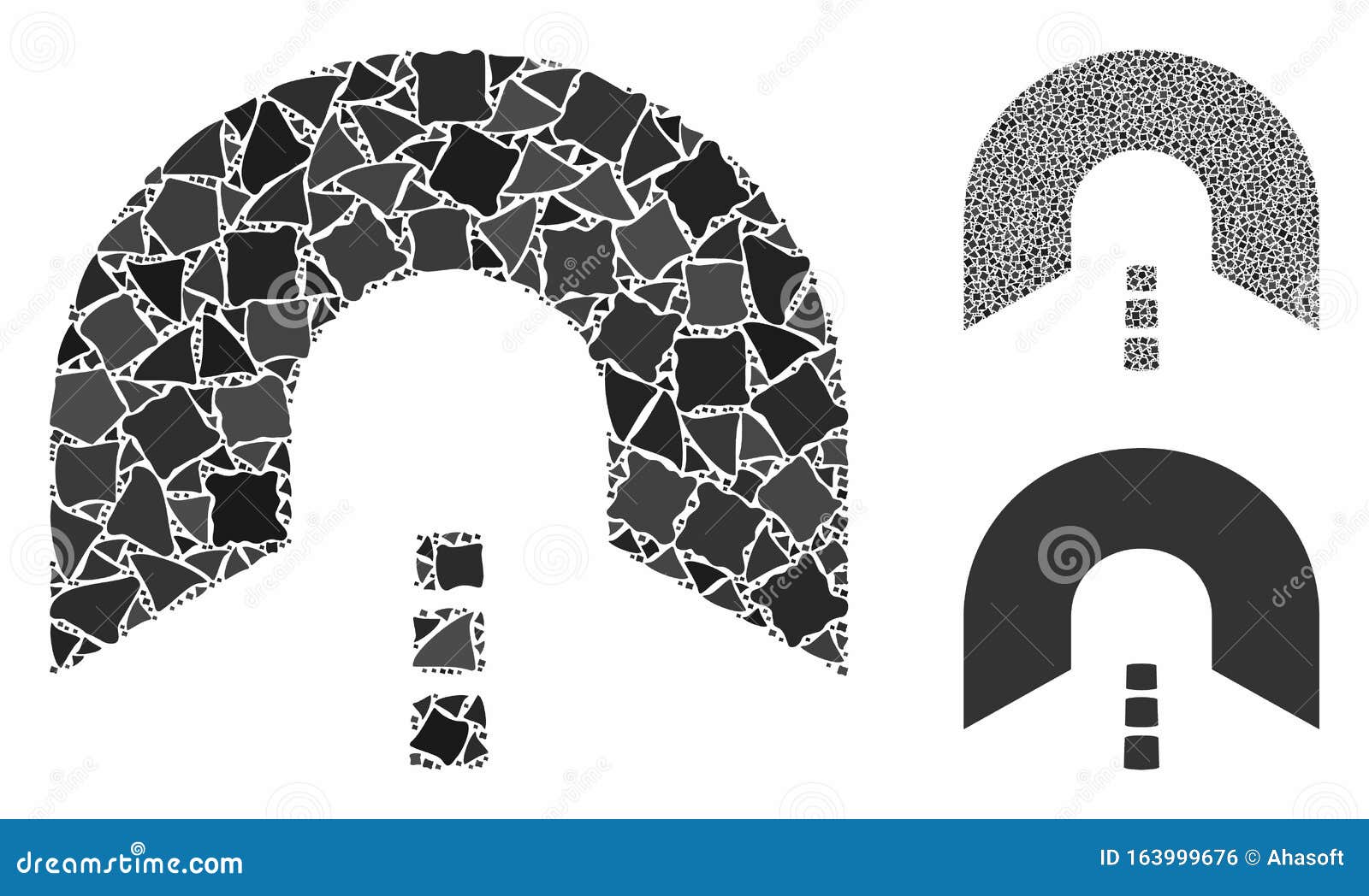 Tunnel Composition Icon of Humpy Parts Stock Vector - Illustration of ...
