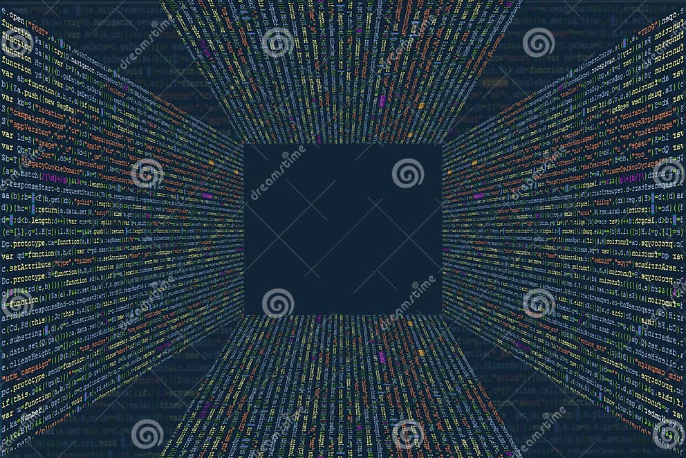 Tunnel from Computer Program Code. Programmer Lines of Code, Java ...