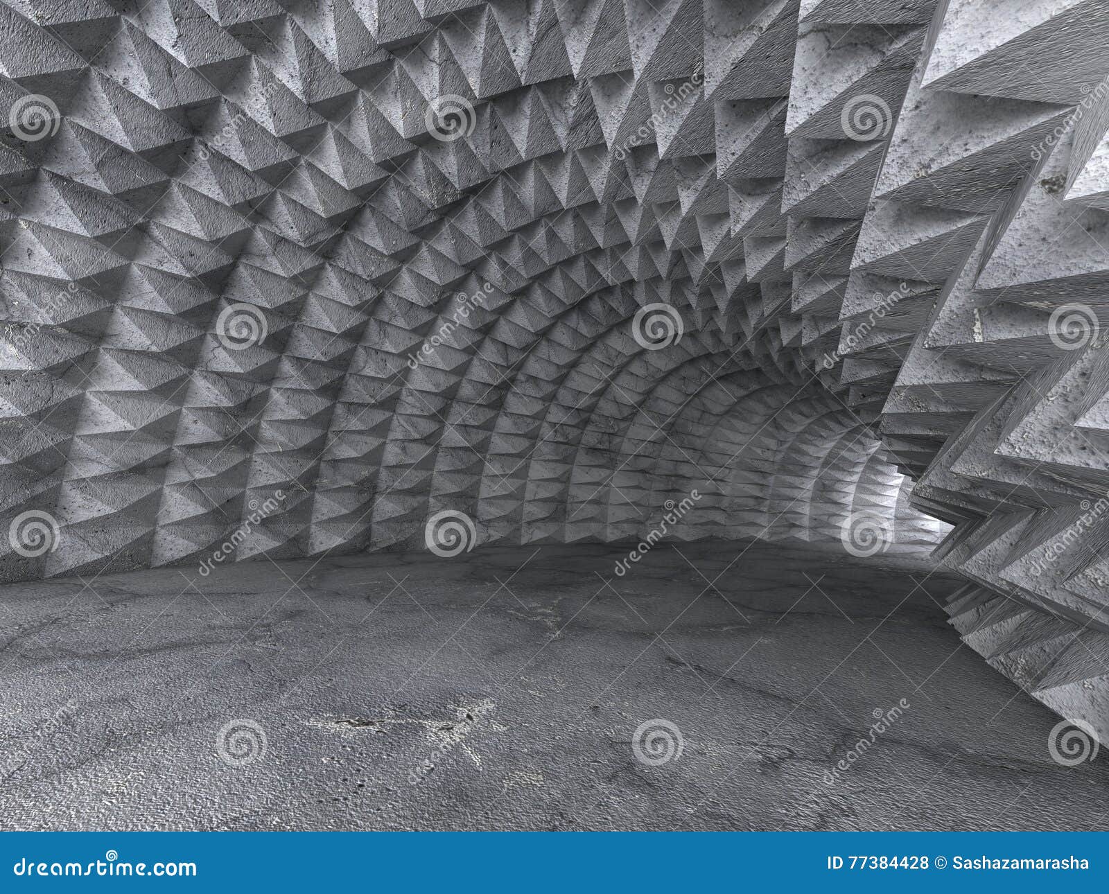 Tunnel Concret Abstrait D'architecture Avec Le Fond Clair Illustration ...