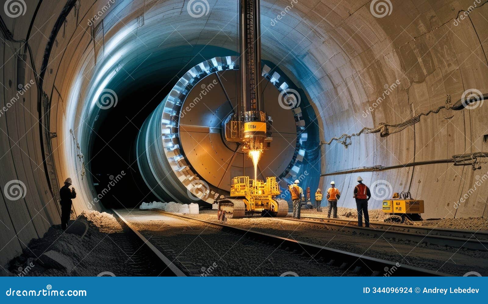 Tunnel Construction Using a Massive Tunnel Boring Machine in an ...