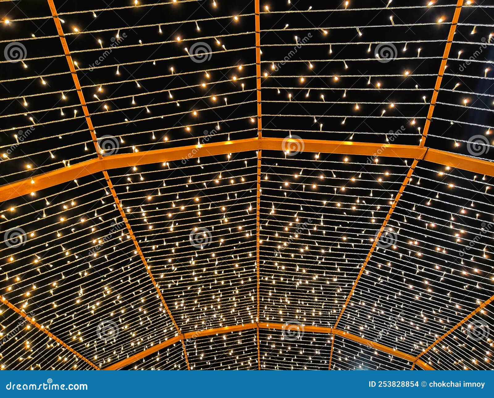 The Tunnel Decorated at Night is a Diffusion Panel Stock Photo - Image ...