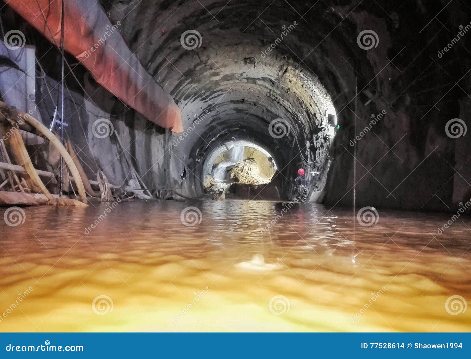 Tunnel Engineering Water Inrush Accident Site 2 Editorial Stock Image ...
