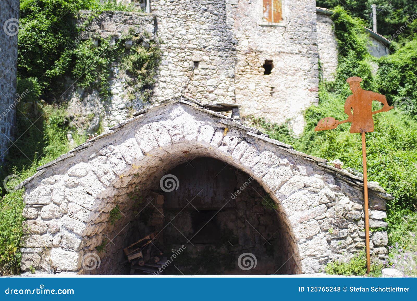 Tunnel Entry Acces Locked With Metal Gates Royalty-Free Stock Photo ...