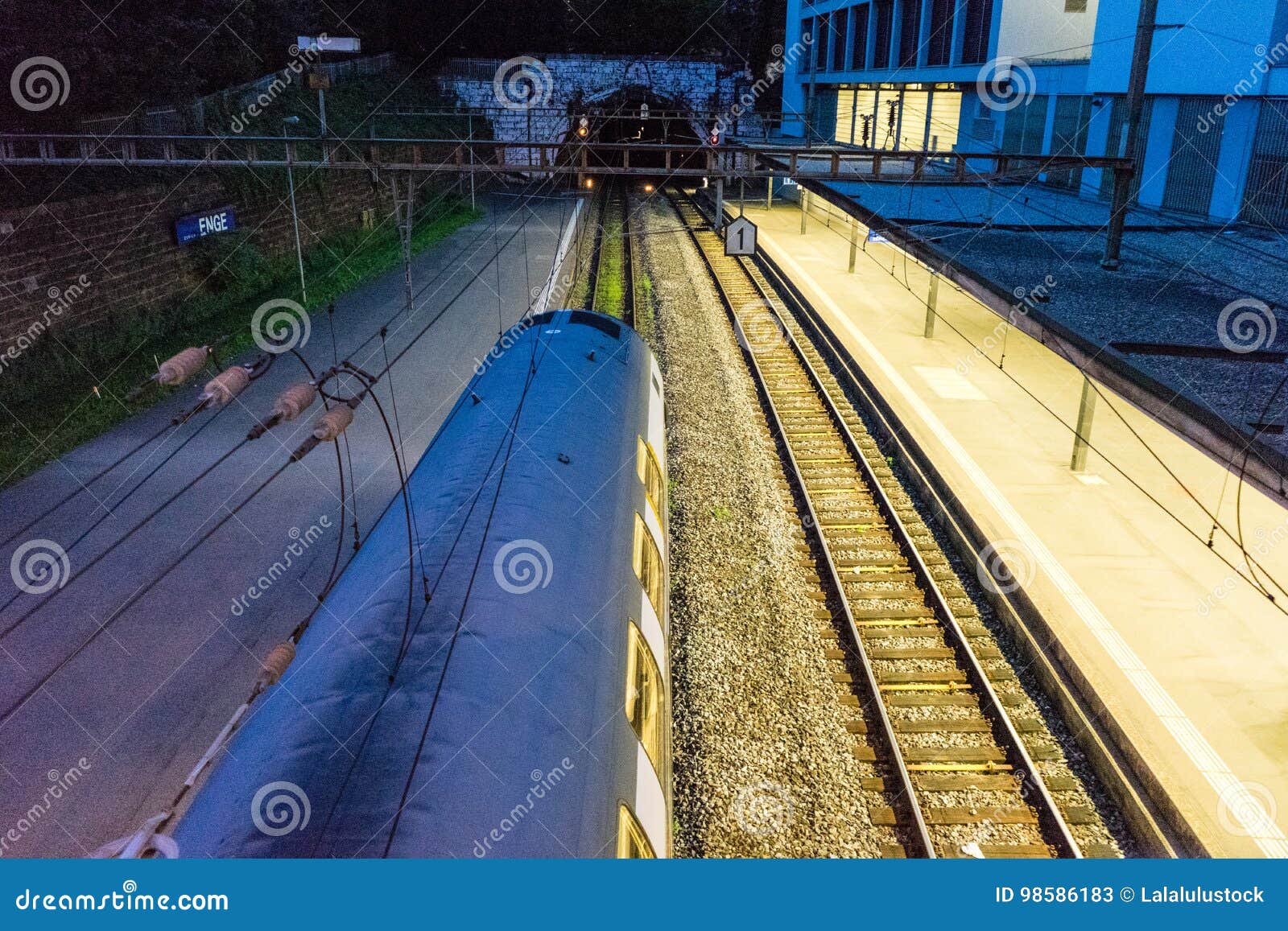 Tunnel Entry Acces Locked With Metal Gates Royalty-Free Stock Photo ...