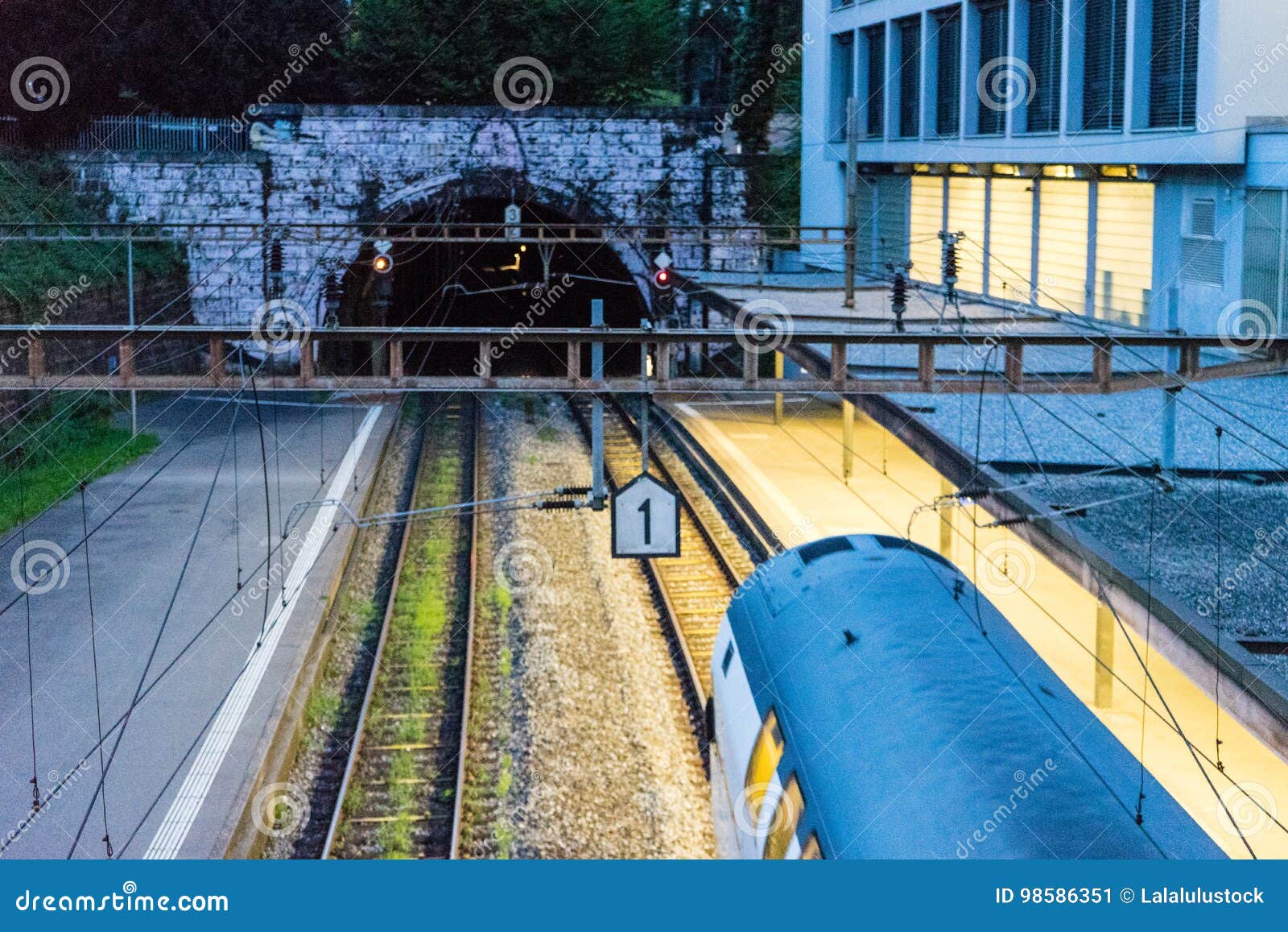 Tunnel Entry Acces Locked With Metal Gates Royalty-Free Stock Photo ...
