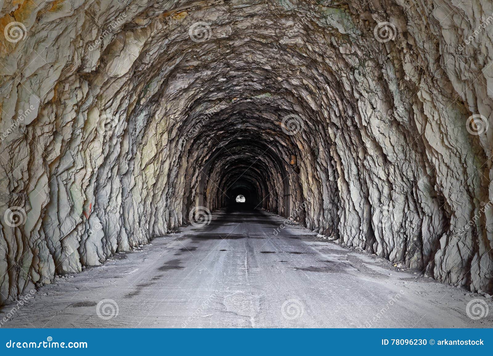 Tunnel Excavated in the Apuan Mountains, Crossover Concept Stock Photo ...