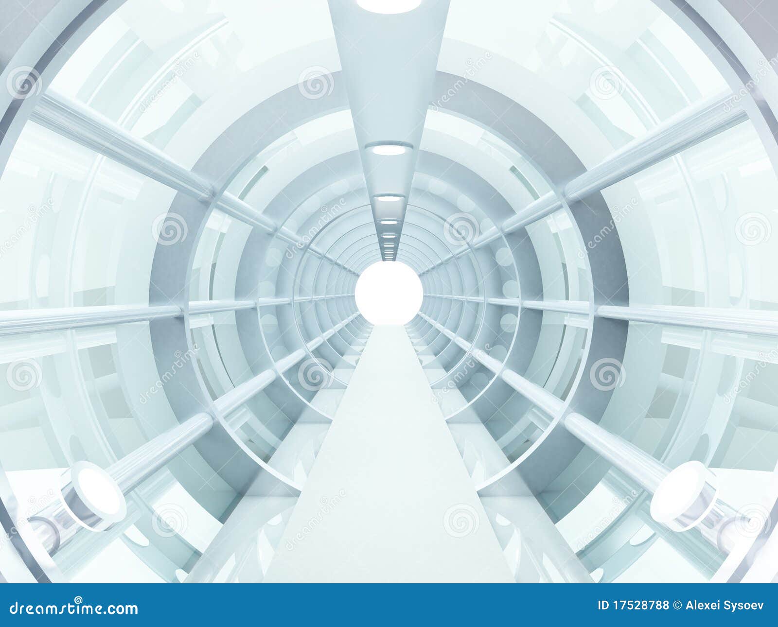 Tunnel futuristic stock illustration. Illustration of bridge - 17528788