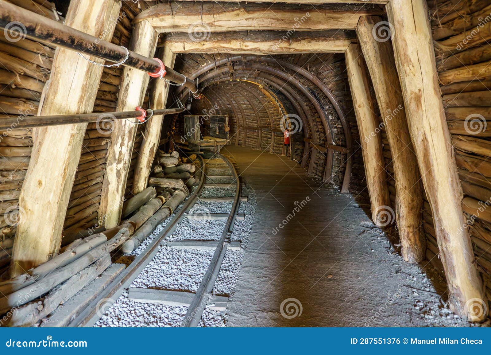 Tunnel in a Historic Coal Mine Stock Photo - Image of cave ...