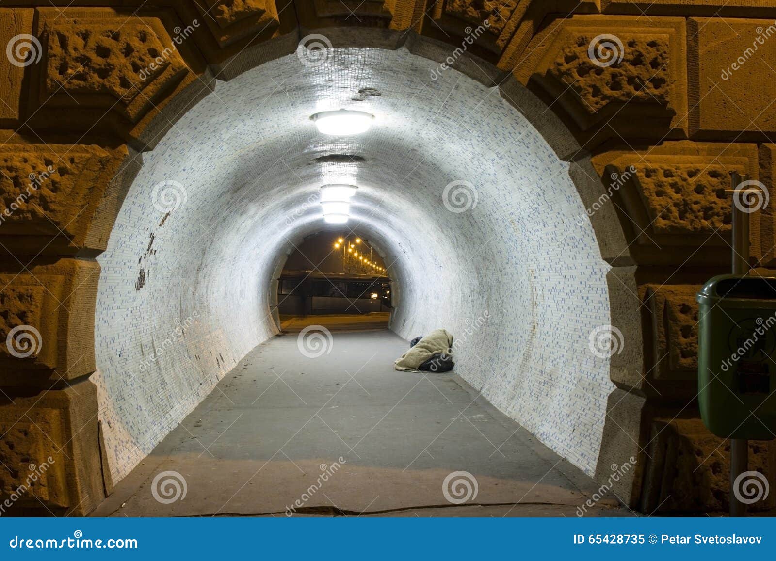 Tunnel and homeless stock image. Image of desperate, dirty - 65428735