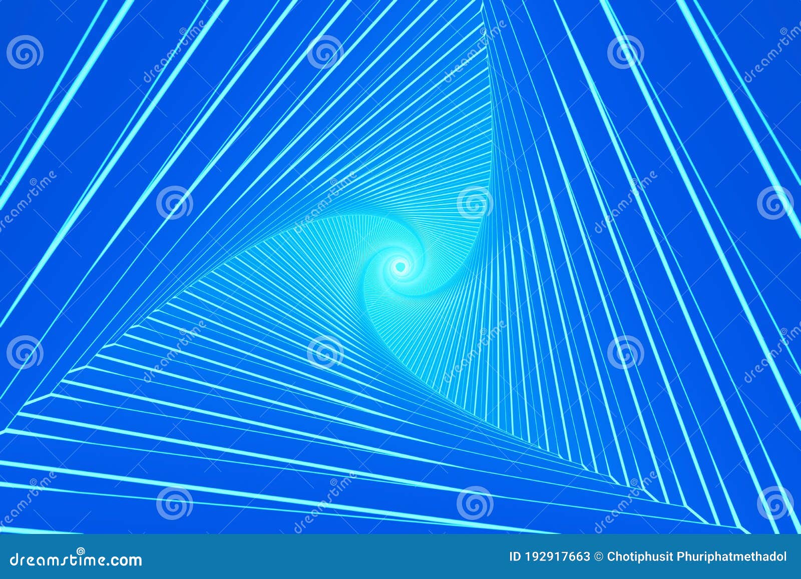 Tunnel Image, 3D Line Drawing, Rendering Stock Illustration ...
