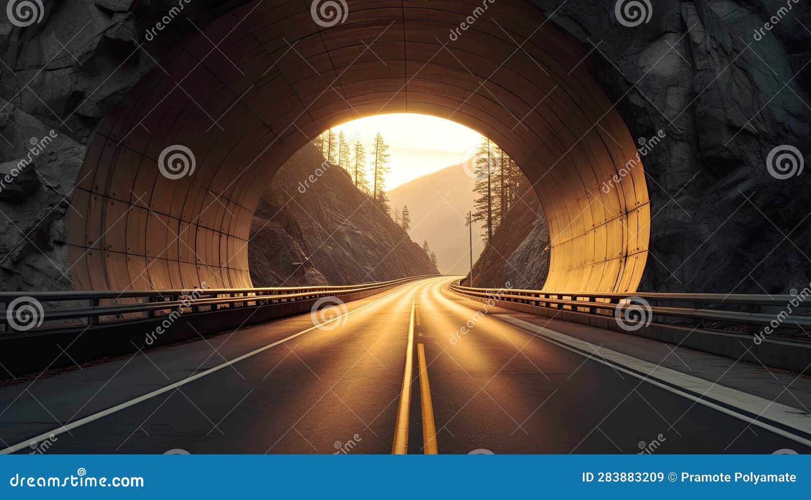 Tunnel, Infrastructure Tunnel Road Modern. Generate Ai Stock ...