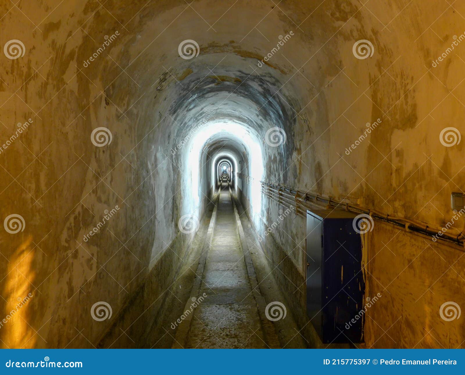 Tunnel Inside the Free Water Aqueduct in Lisbon Stock Image - Image of ...