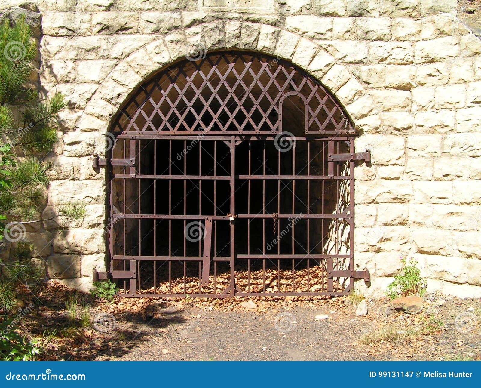 Tunnel stock image. Image of iron, tunnel, gate, entrance - 99131147