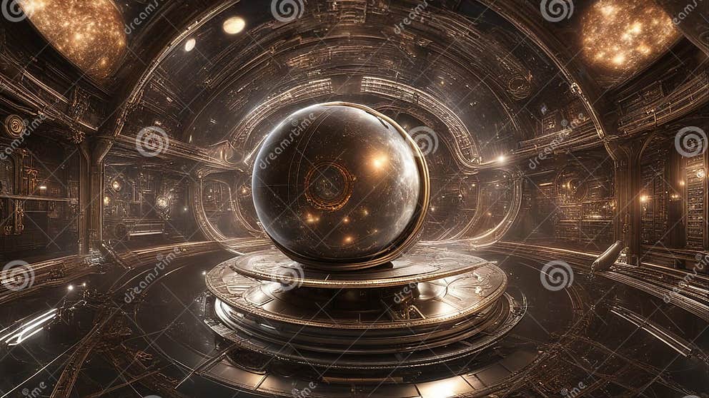 Tunnel of the Light a Steampunk, Space Nebula Panorama, Equirectangular ...