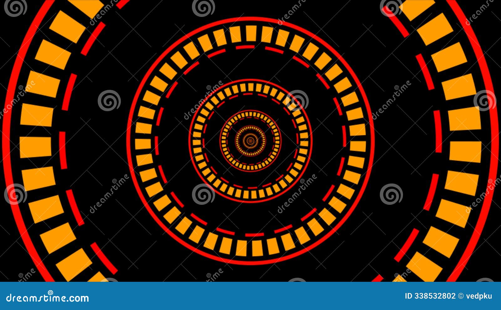 Tunnel Looping Background, Colorful Circular Tunnel, Round Sci-fi ...