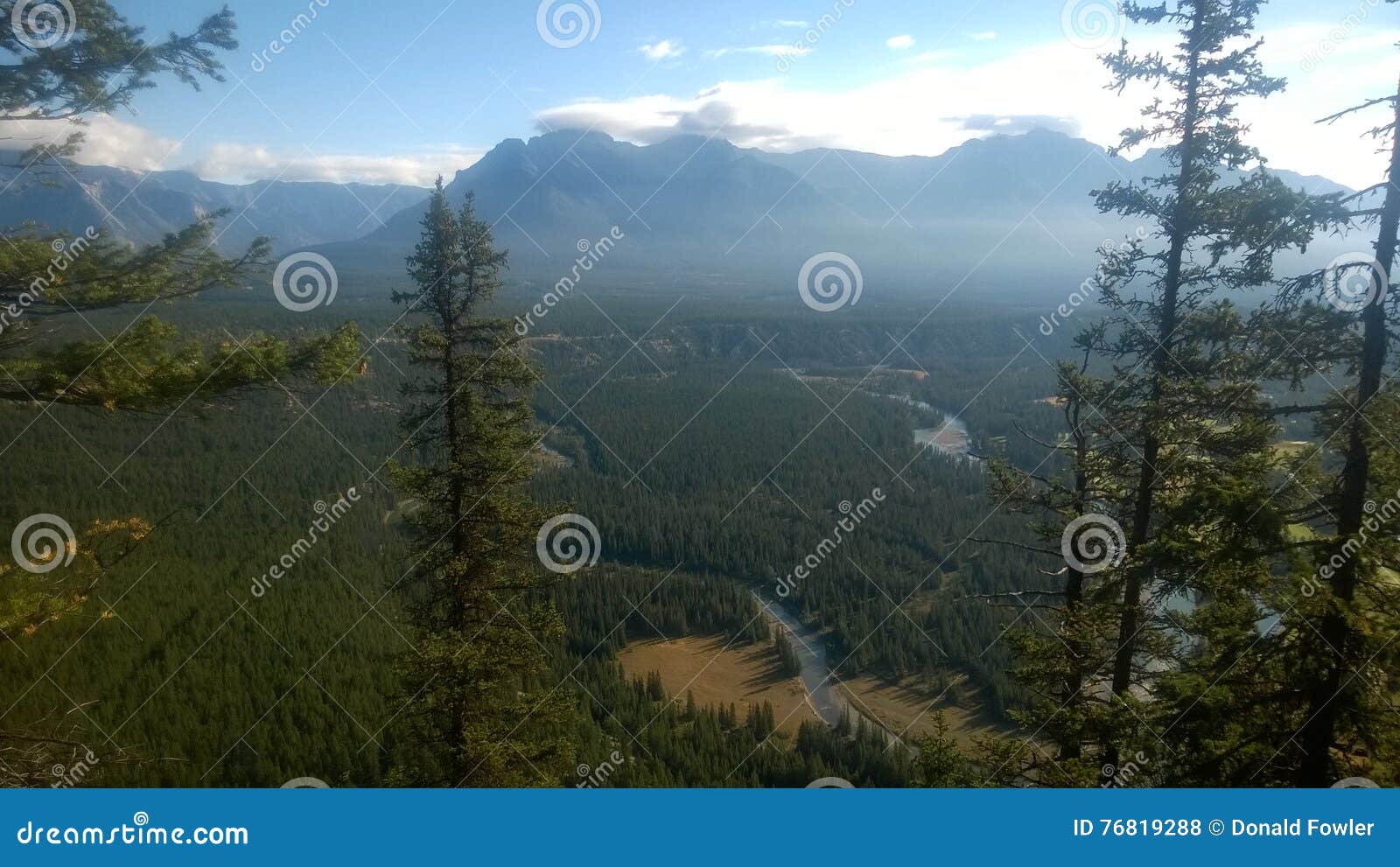 Tunnel mountain banff stock photo. Image of side, forest - 76819288