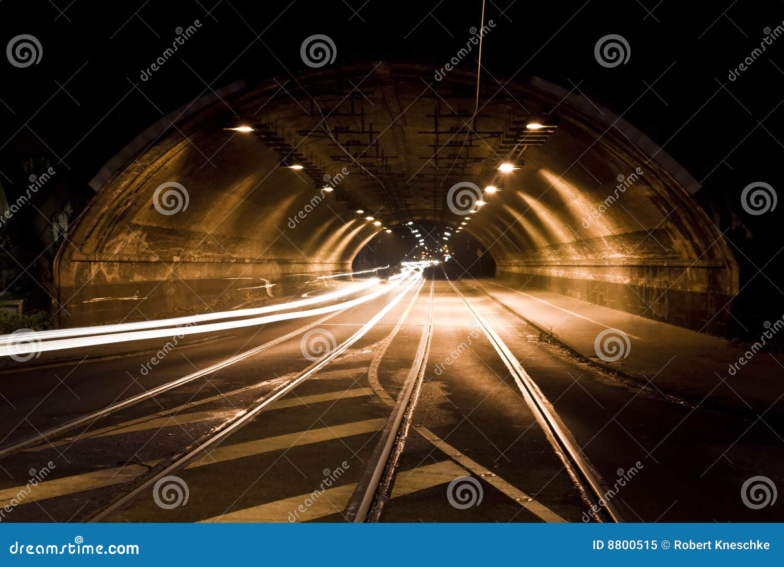 Tunnel at night stock image. Image of street, night, dark - 8800515