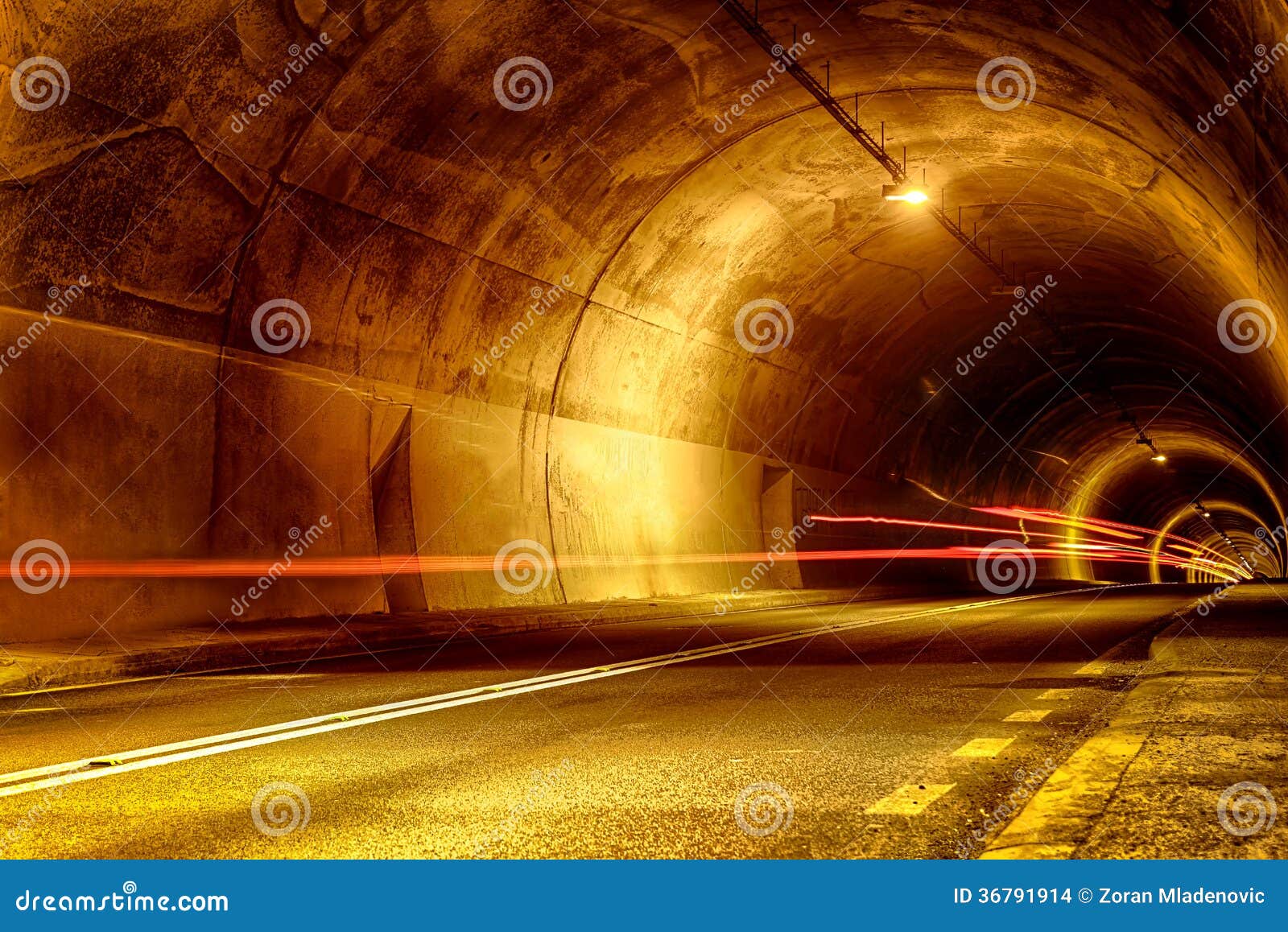 Tunnel at night stock photo. Image of lanes, road, journey - 36791914
