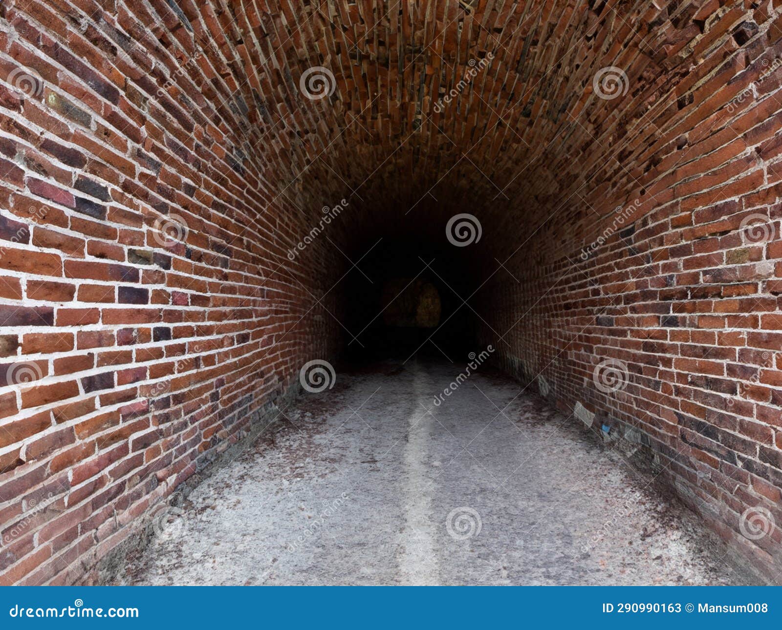 The Tunnel in the Old Brick Wall Stock Illustration - Illustration of ...