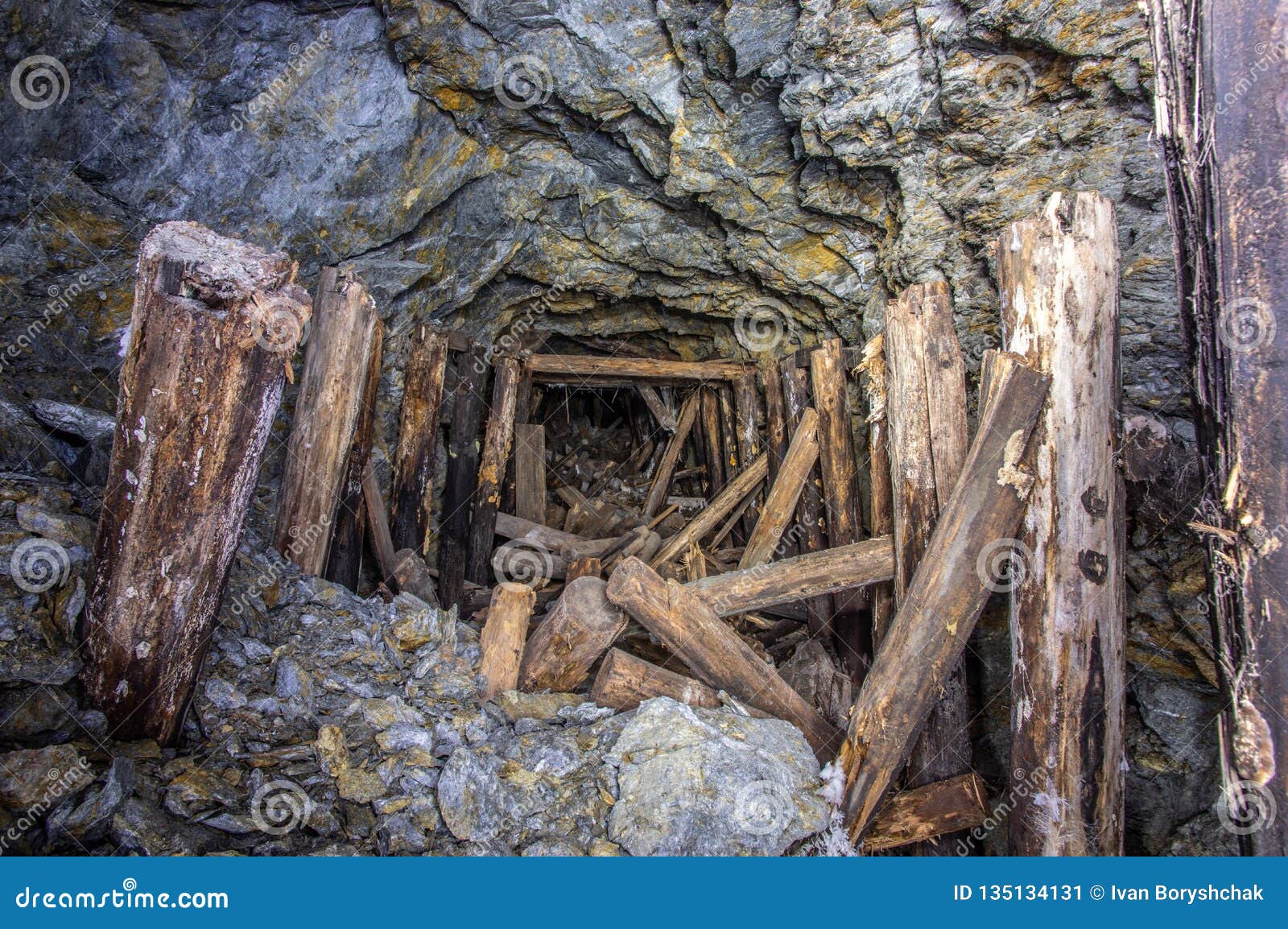 Old gold mine stock image. Image of gold, dark, carpathians - 135134131