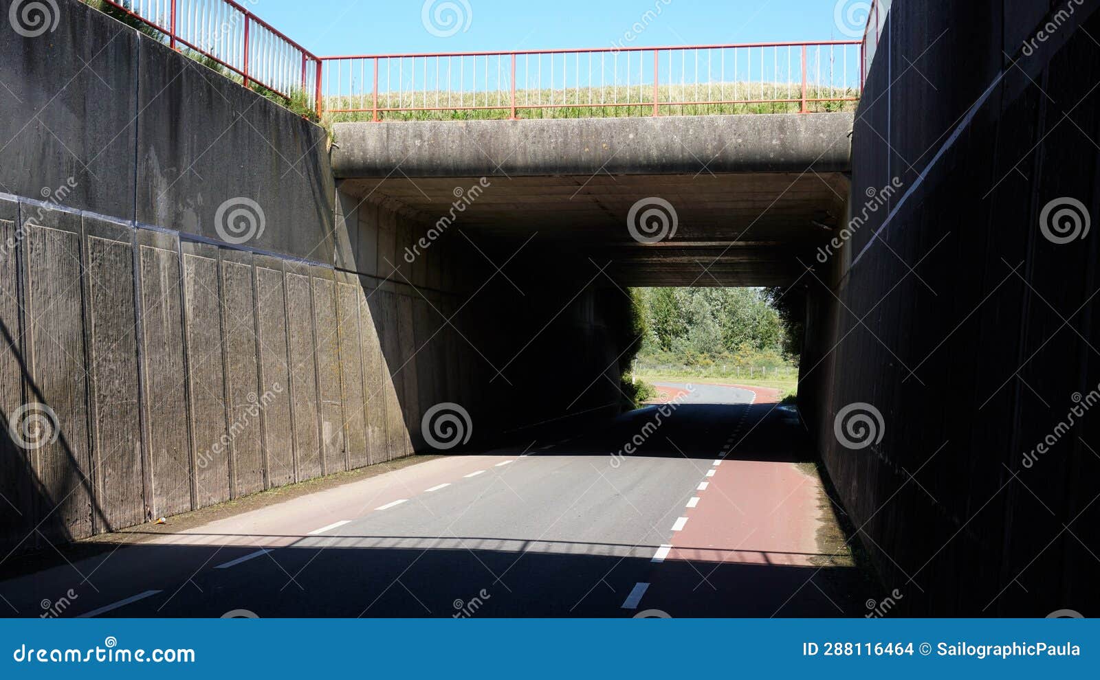 Tunnel for Road Structure. Concrete Structure that Provides Traffic ...