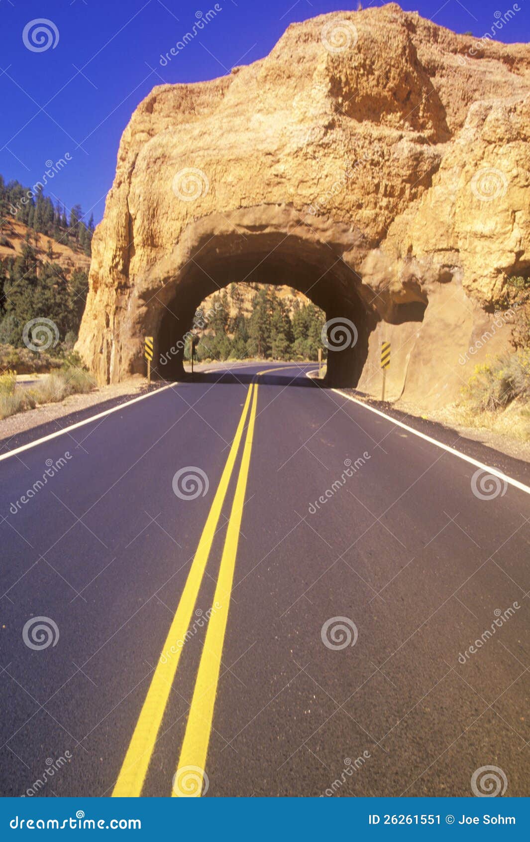 Tunnel through Rock stock image. Image of north, american - 26261551