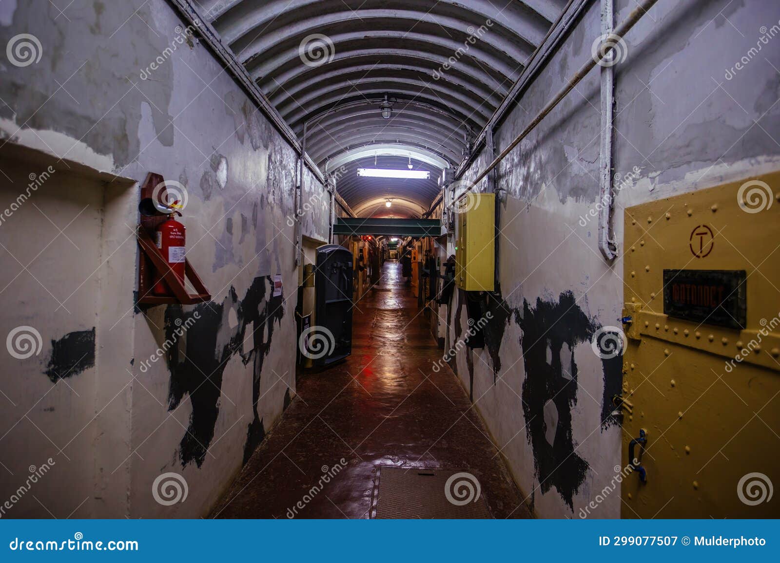 Tunnel of Soviet Bunker, Old Command Post, Echo of Cold War Stock Image ...