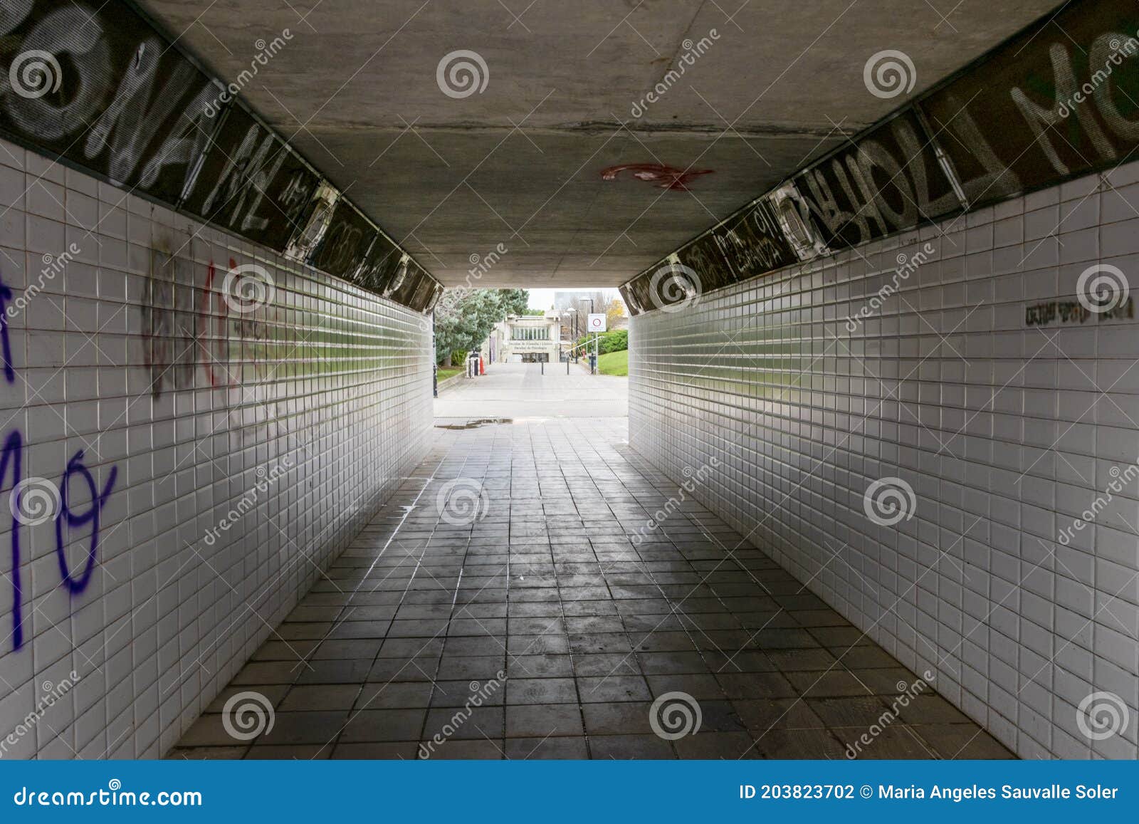 Exit From The Underpass With A Transparent Roof Stock Image ...