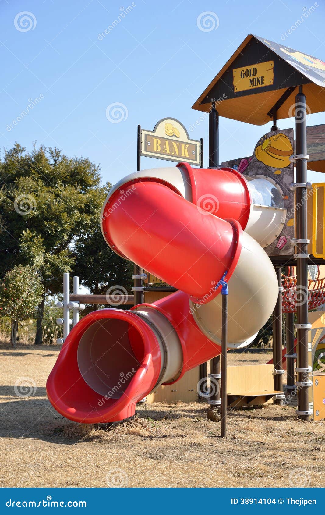 Tunnel type twisted slide stock photo. Image of childhood - 38914104