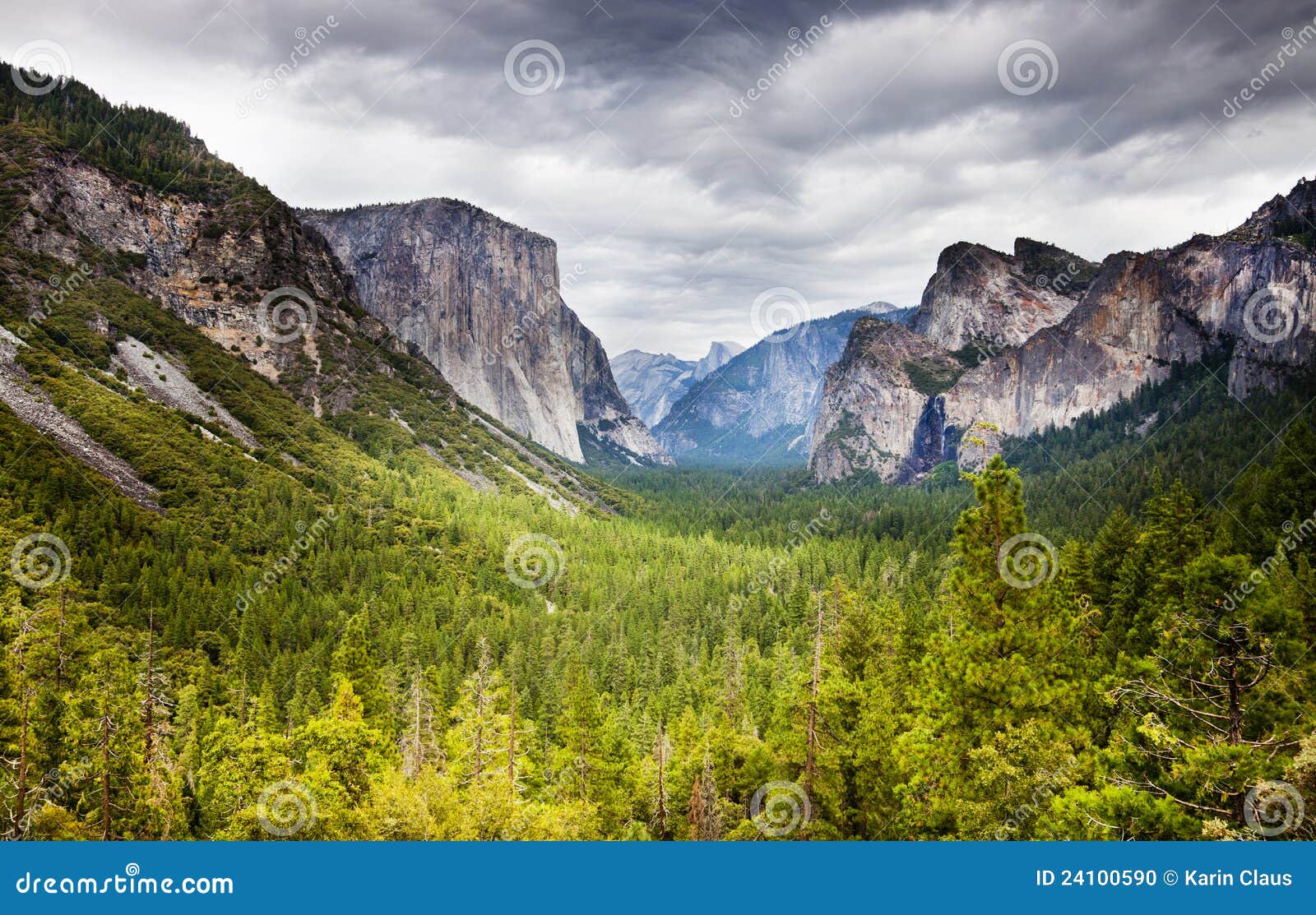 Tunnel view yosemite stock photo. Image of national, cathedral - 24100590