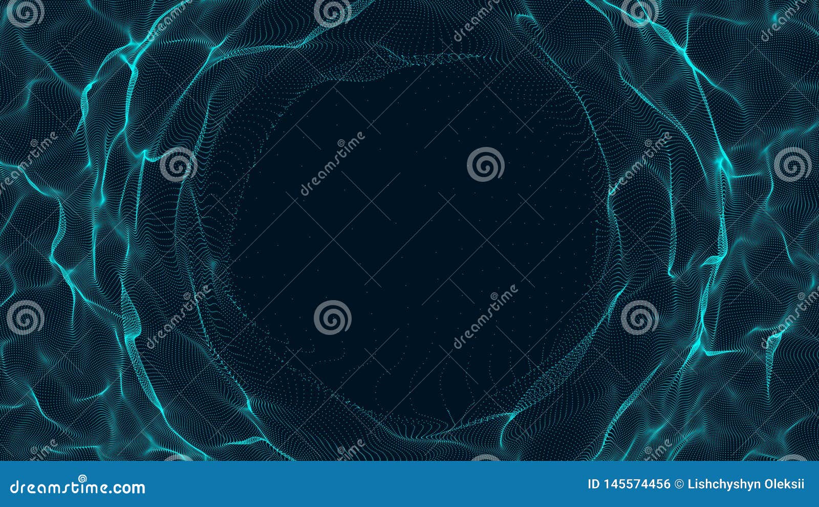 Tunnel or Wormhole. Abstract Sphere, Consisting of Points. Space-time ...