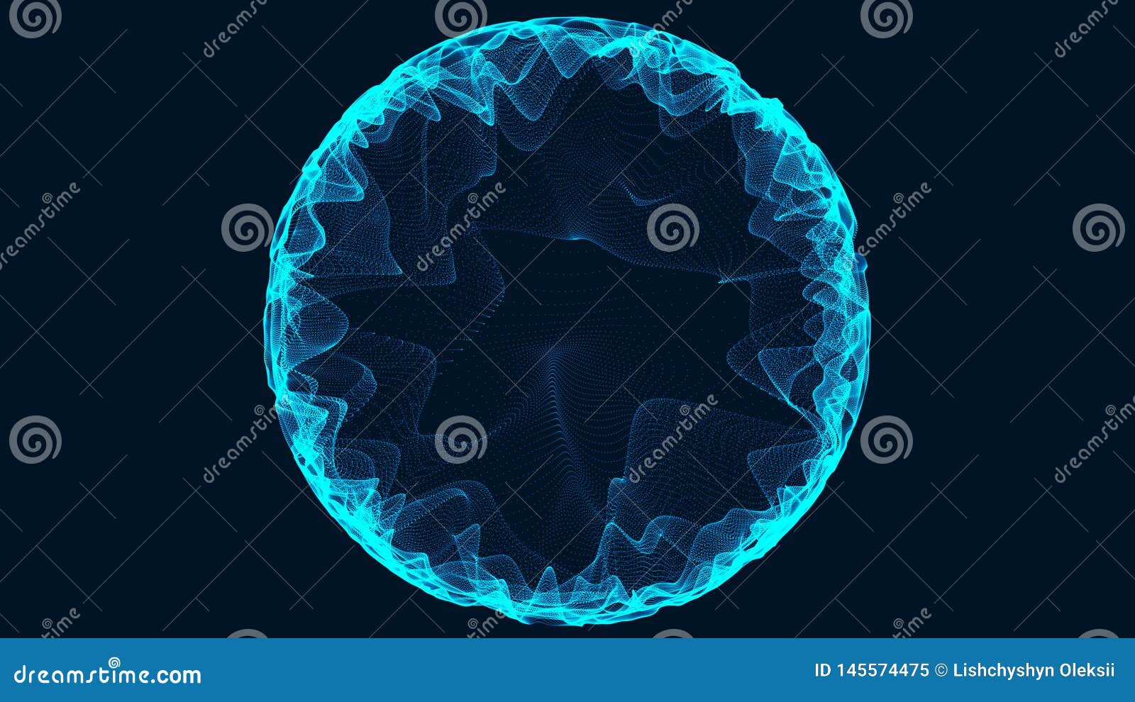 Tunnel or Wormhole. Abstract Sphere, Consisting of Points. Space-time ...