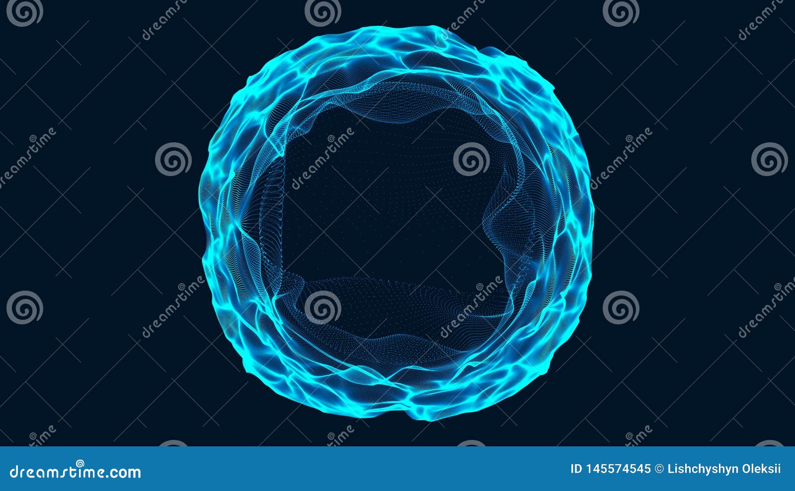 Tunnel or Wormhole. Abstract Sphere, Consisting of Points. Space-time ...