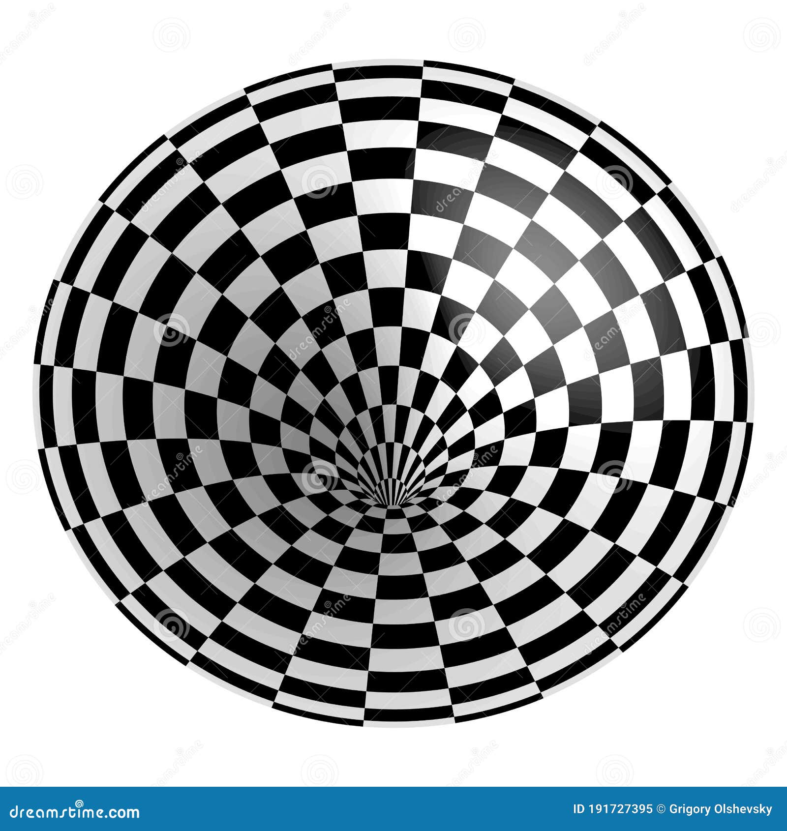 Tunnel or Wormhole on a Chess Background Stock Vector - Illustration of ...