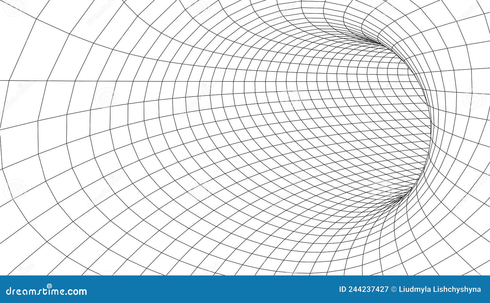 Tunnel or Wormhole. 3d Futuristic Perspective Mesh Background Texture ...