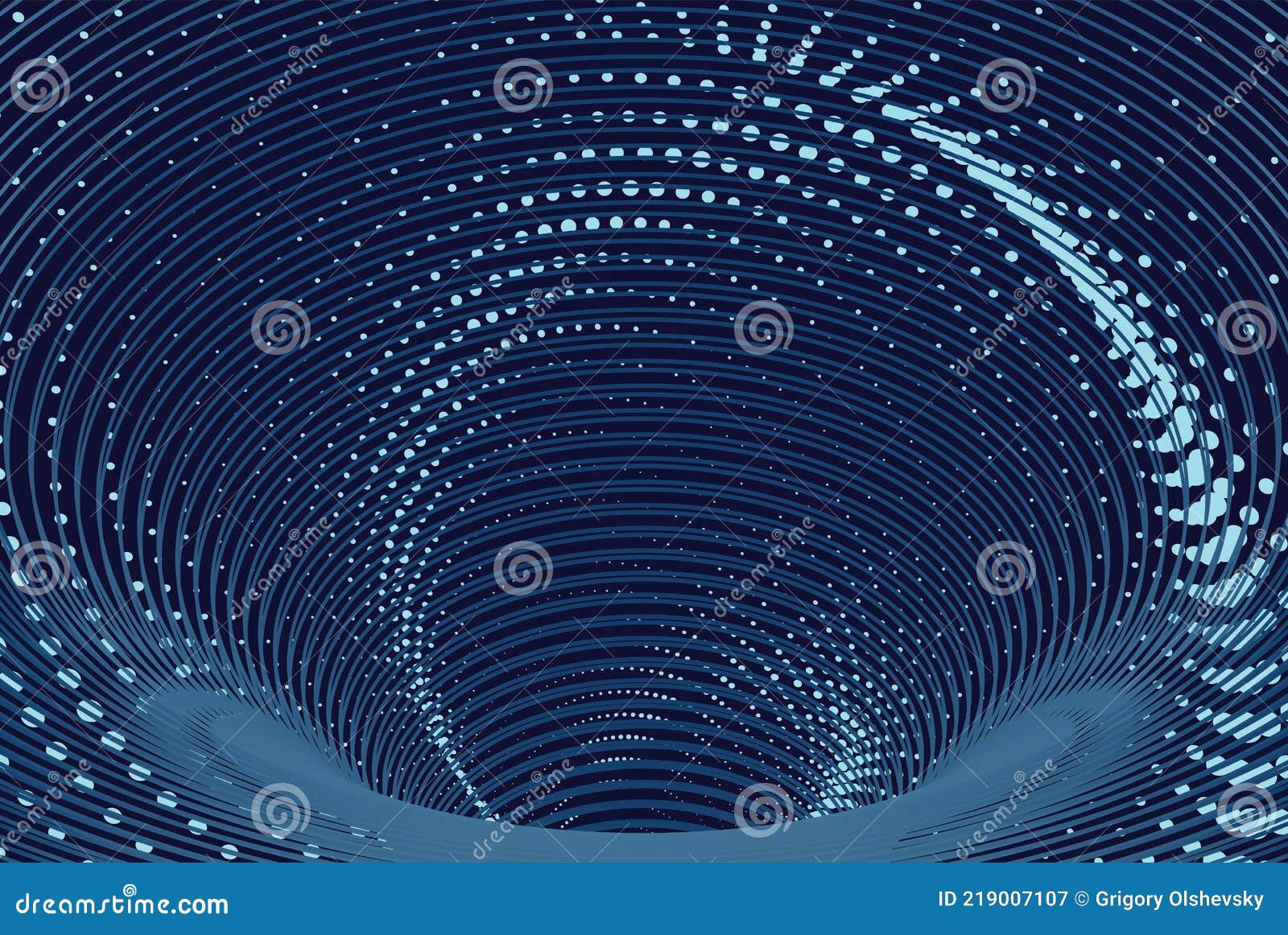 Tunnel or Wormhole. Digital Wireframe Tunnel Stock Vector ...