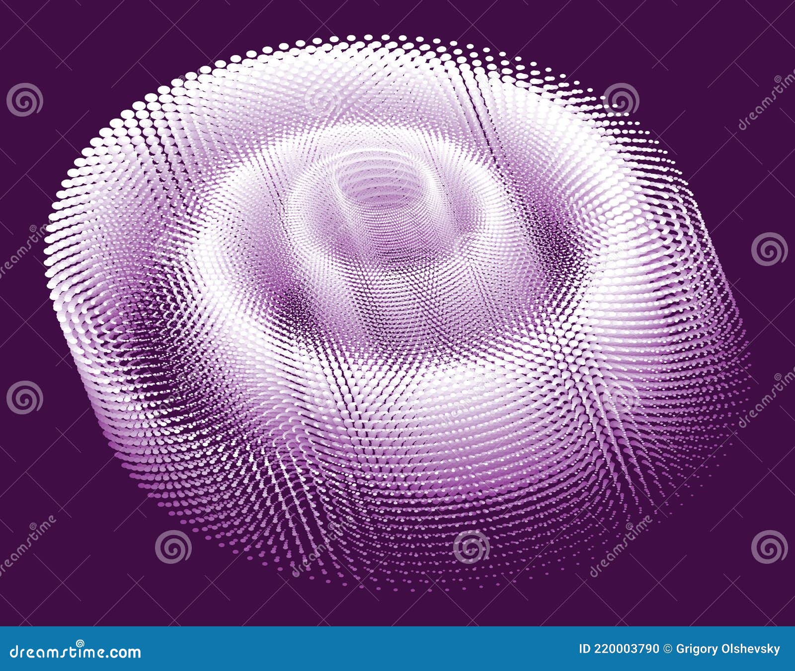 Tunnel or Wormhole. Digital Wireframe Tunnel Stock Illustration ...
