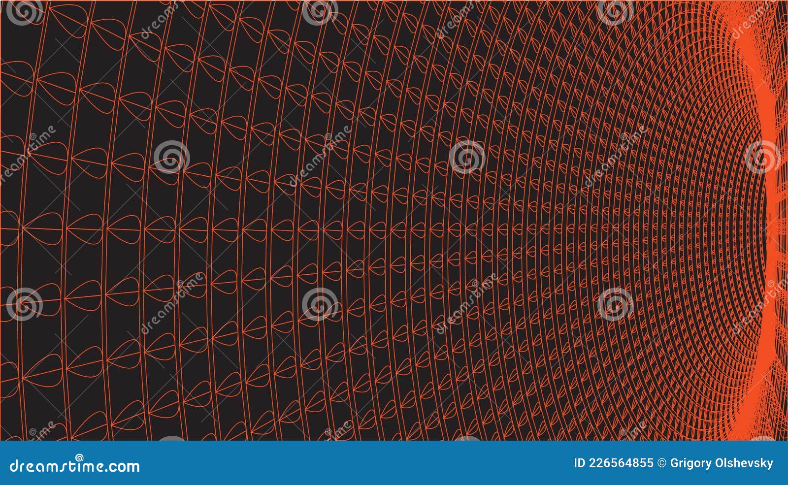 Tunnel or Wormhole. Optical Illusion. Digital Wireframe Tunnel ...
