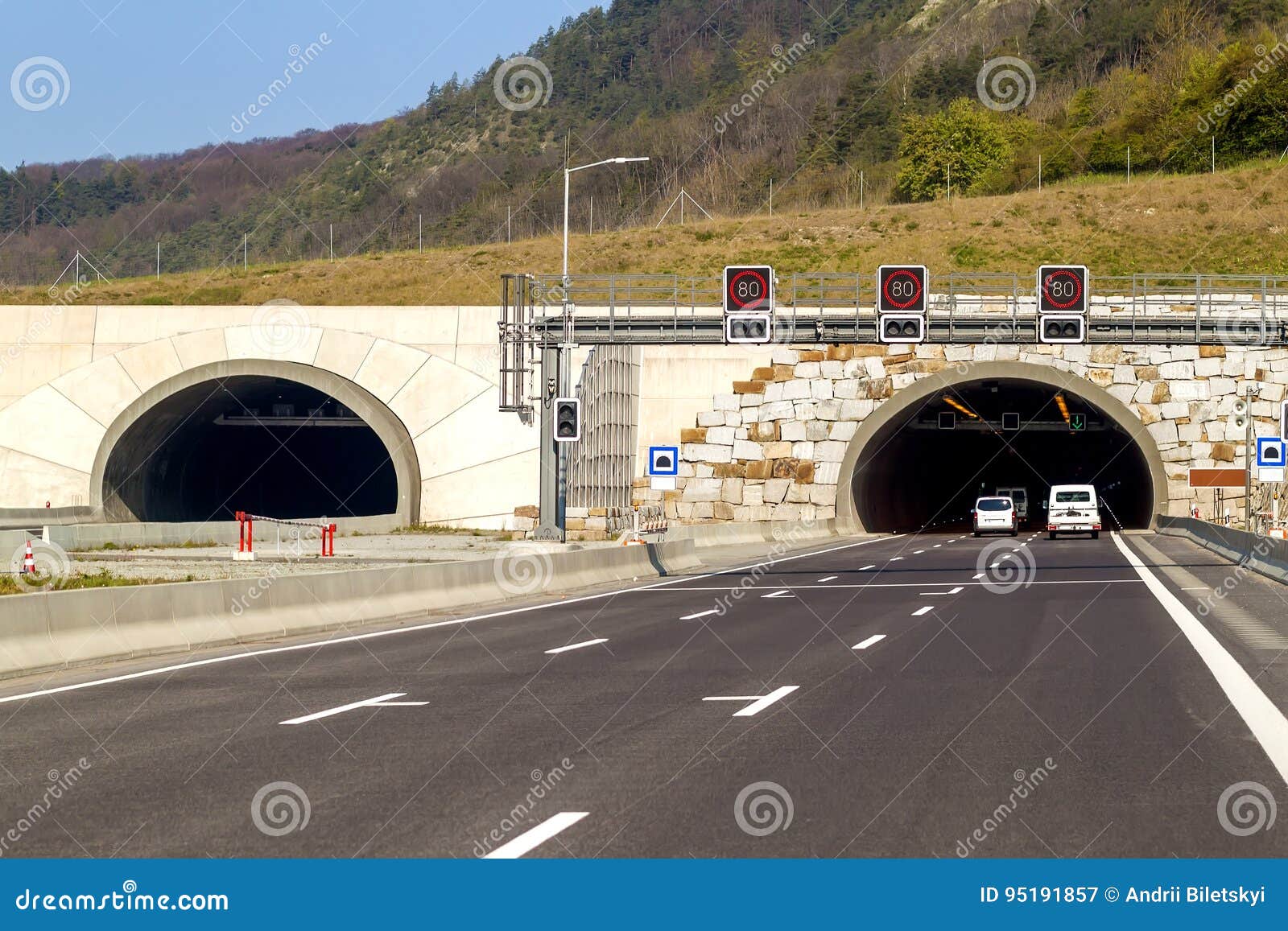Tunnels on Freeway in Germany Stock Image - Image of curve, outdoors ...